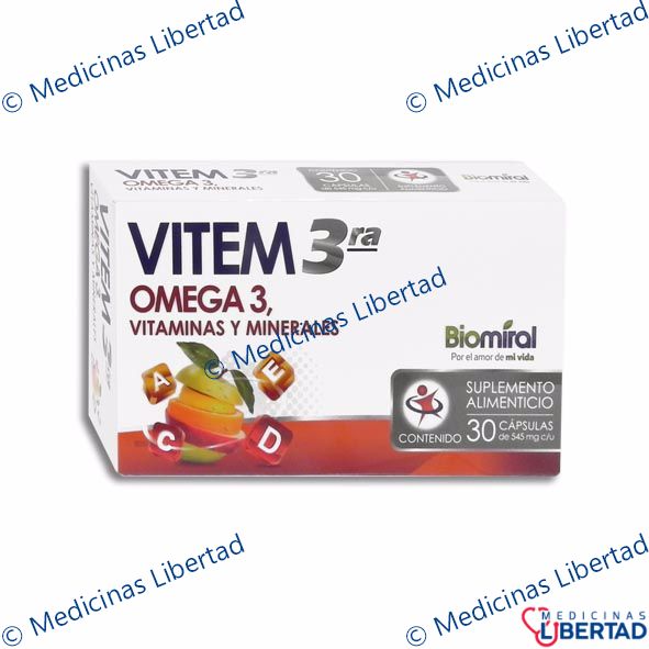 VITEM 3RA Capsulas c/30 | Medicinas Libertad