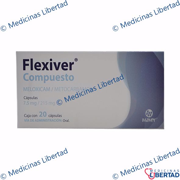 FLEXIVER COMPUESTO 7.5MG / 215MG CAPSULAS C/20 | Medicinas Libertad