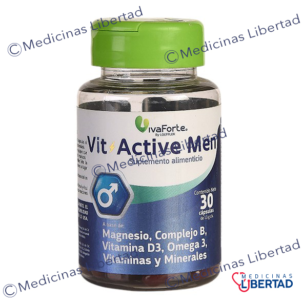 VIT-ACTIVE MEN C/30 CAPSULAS VIVA FORTE | Medicinas Libertad